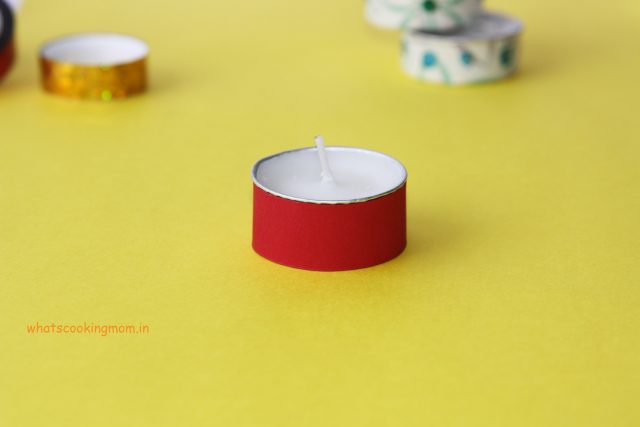 Decorative tea lights - Diwali craft | whats cooking mom